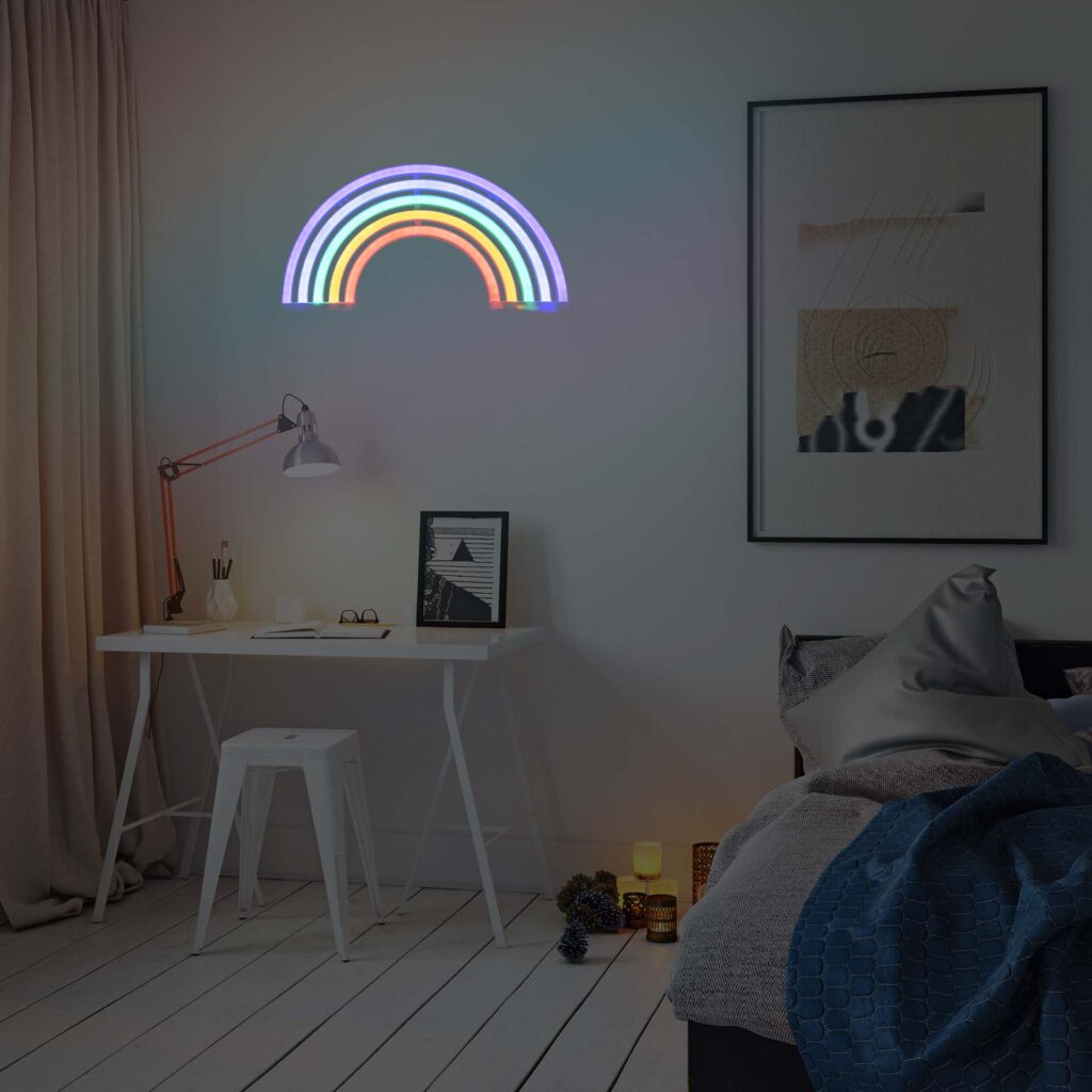Blazing Neon Wandlamp - Neon Wandlamp Regenboog - Sfeerverlichting ...