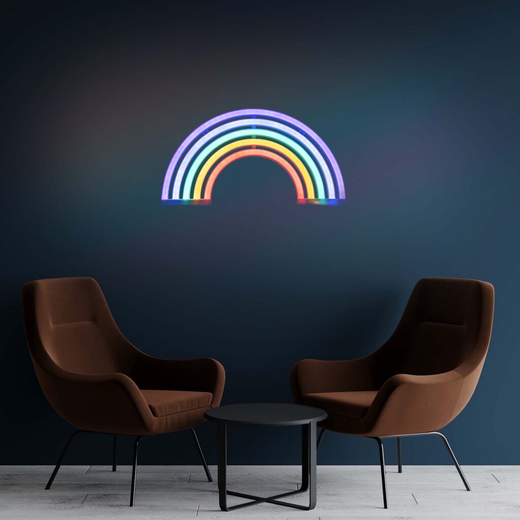Blazing Neon Wandlamp - Neon Wandlamp Regenboog - Sfeerverlichting ...