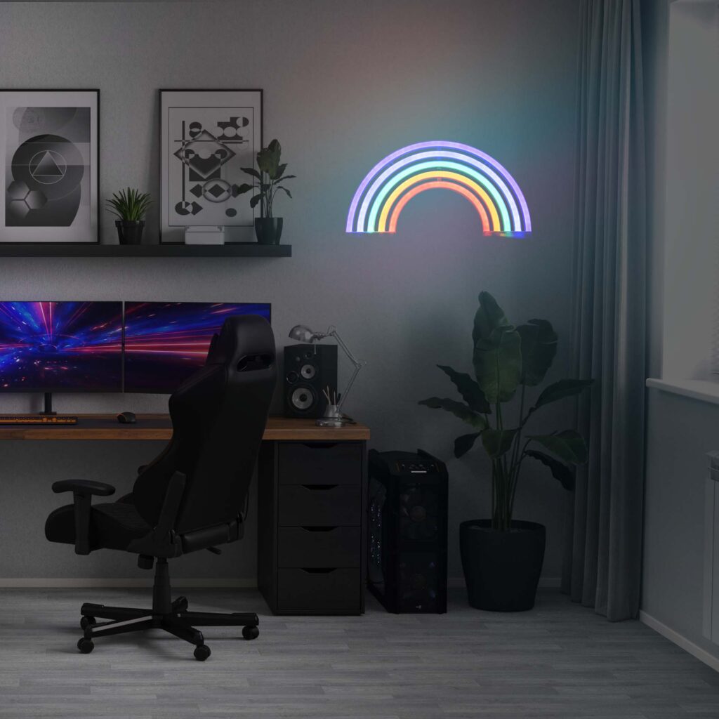 Blazing Neon Wandlamp - Neon Wandlamp Regenboog - Sfeerverlichting ...